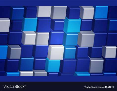 Tiled Cube 3d Background Royalty Free Vector Image
