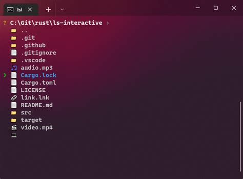 Ls Interactive — Command Line Utility In Rust Librs