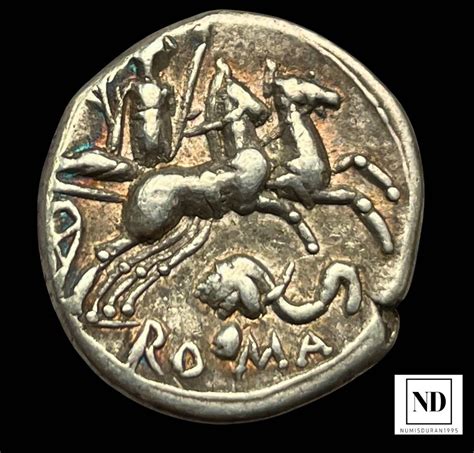 Roman Republic L Caecilius Metellus Diadematus 128 Bc Denarius Rome