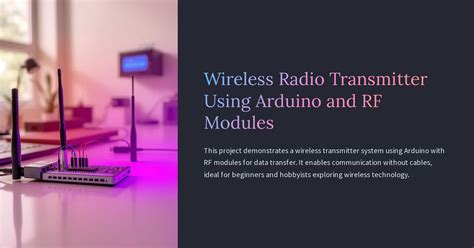 Wireless Radio Transmitter Using Arduino And Rf Modules