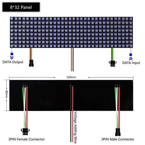Pcs WS B RGB LED Digital Flexible Individually Addressable Panel Light Strip WS X