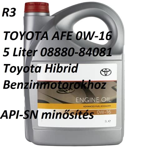 Toyota Afe 0w 16 5 Liter 08880 84081 Toyota Hibrid Benzinmot