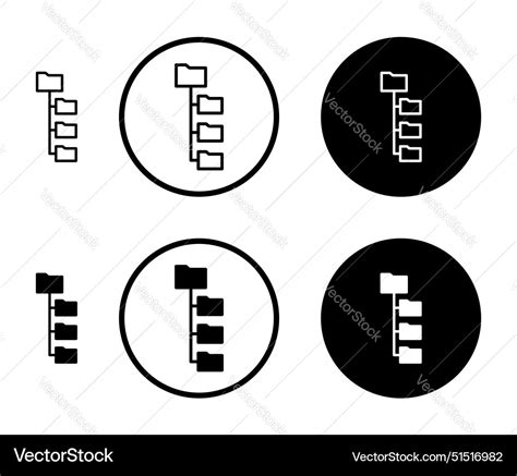 Folder Tree Icon Royalty Free Vector Image Vectorstock