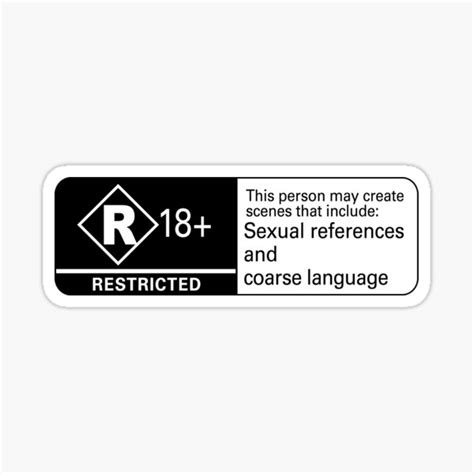 Sexual References And Coarse Language Sticker For Sale By Eltimbalino Redbubble