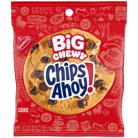 Chips Ahoy Big Chewy Chocolate Chip Cookies 25 Oz 1 Cookie Per Pack