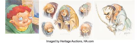 The Hunchback Of Notre Dame Quasimodo Concept Drawing Signed By Thom