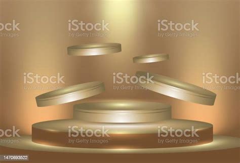 스포트 라이트와 조명 추상 라운드 연단 시상식 개념 무대 배경 벡터 일러스트 3차원 형태에 대한 스톡 벡터 아트 및 기타 이미지 3차원 형태 Championship