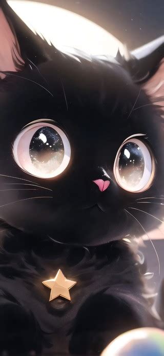 小黑猫 动物手机动态壁纸 动物手机壁纸下载 元气壁纸