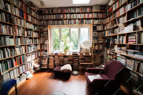 Biblioteca Ordenada Y Bien Organizada Con Estanterías Ordenadas Y