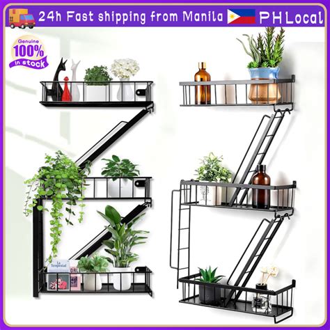 34 Layer Fire Escape Wall Shelf Wall Floating Shelves Metal Decorative