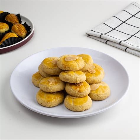 Premium Photo Delicious Almond Cookies Indonesian Snack For Eid Al Fitr