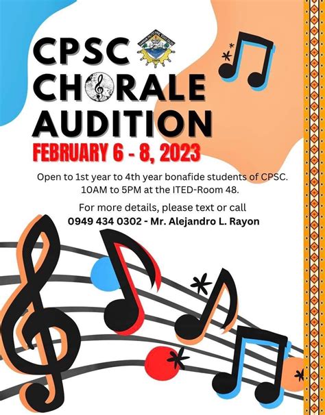 Cpsc Chorale Audition Camiguin Polytechnic State College