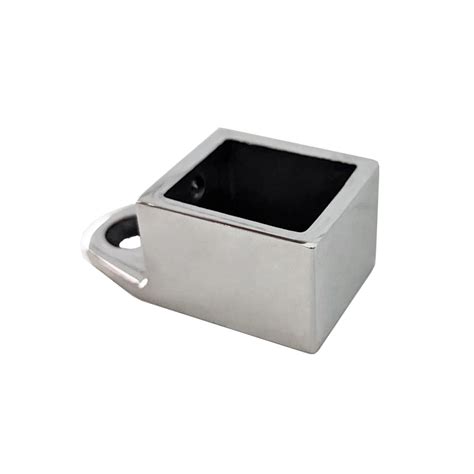 Glass Rail End Cap Bracket For Stainless Steel 25x21mm Rectangle