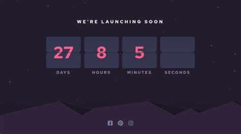 Frontend Mentor Launch Countdown Timer Coding Challenge Solution