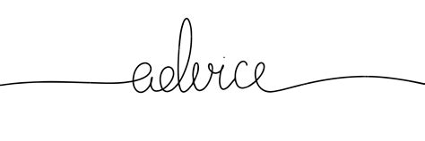 Premium Vector Advice Single Line One Line Continuous Text Outline Vector Line Art Illustration