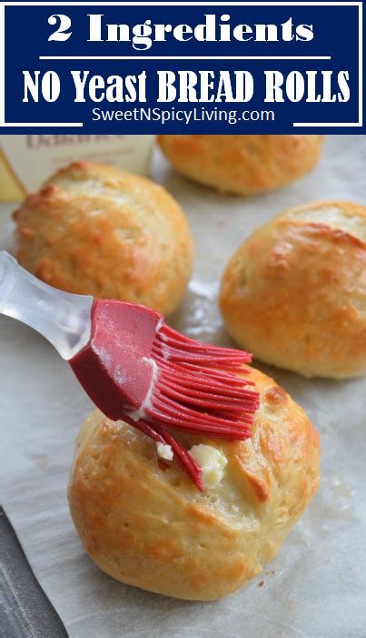 Small Batch 2 Ingredients No Yeast Bread Roll No Yeast Bread Yeast