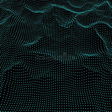 Abstract Digital Wave Grid Consist Of Particles Stock Vector Illustration Of Digital Noise