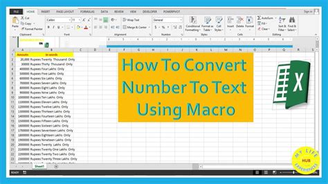 How To Convert Number To Text Using Macro In Excel Youtube