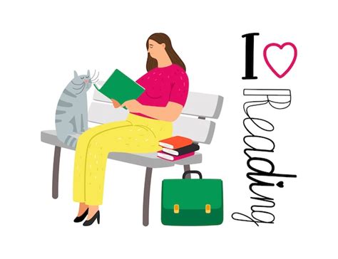 책을 읽고 학생 소녀 프리미엄 벡터