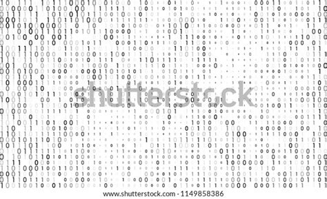 Stream Binary Matrix Code On Screen Stock Vector Royalty Free