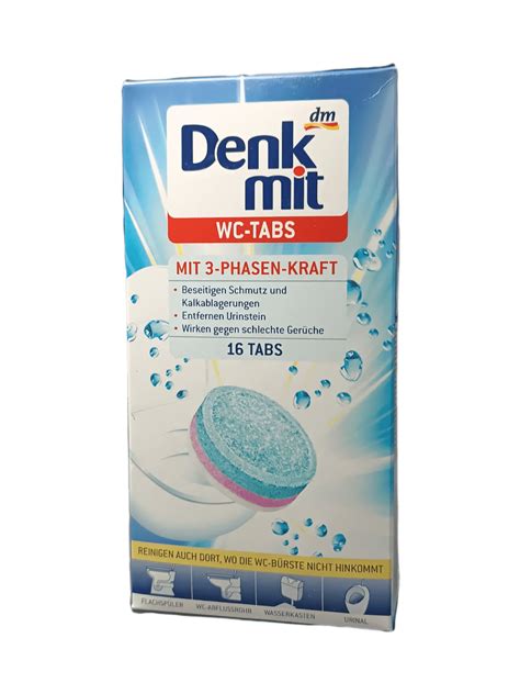 ᐉ Таблетки для чистки унитаза и бачка Denkmit Wc Reiniger Tabs 16 шт