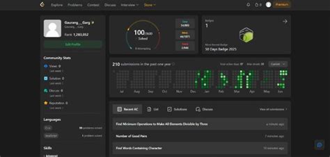 🎯 Just Completed My First 100 Questions On Leetcode Gaurang Garg