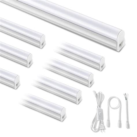 8 Pack Upgraded 4ft T5 Led Integrated Fixture 6500k 20w 2300lm Super
