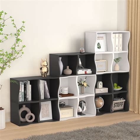 Masiis 4 Cube Bookshelf Diy Modular Bookcase Cube Storage Organizer