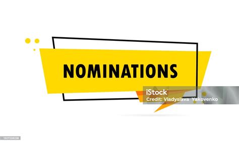 후보 종이 접기 스타일의 음성 거품 배너 지명 텍스트가 있는 스티커 디자인 템플릿입니다 벡터 Eps 10 흰색 배경에 격리 상에 대한 스톡 벡터 아트 및 기타 이미지