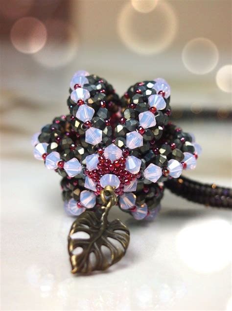 Diy Jewelry Making Pattern Beading Tutorial And Pattern Raw Beaded Sphere Beaded Bead Tutorial