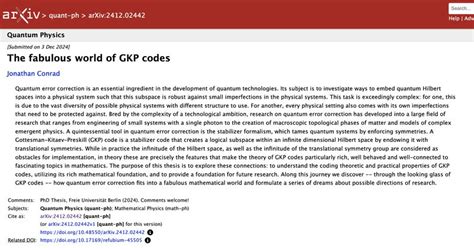 Quantumresearch Gkpcodes Innovation Quantumerrorcorrection Bluequbit