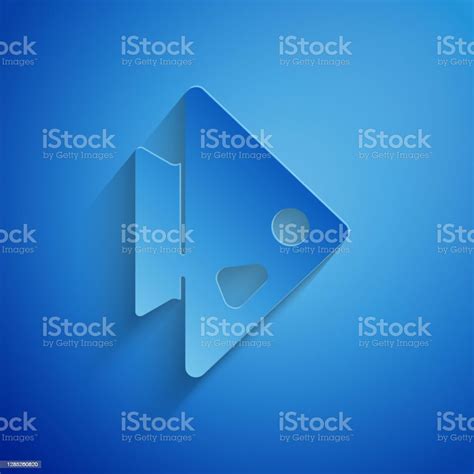 파란색 배경에 격리 된 물고기 아이콘을 잘라 용지 종이 아트 스타일 벡터 3차원 형태에 대한 스톡 벡터 아트 및 기타 이미지 3차원 형태 강 건강한 생활방식 Istock