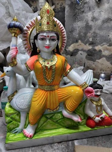Marble Baglamukhi Mata Devi Statue Inches To Feet Multicolour