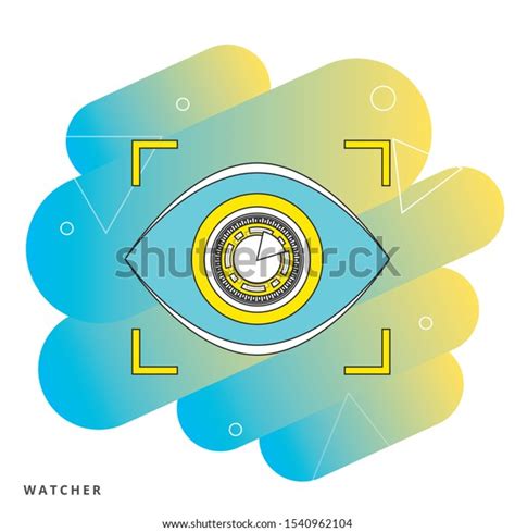 System Watcher Eye Vector Flat Icon Stock Vector Royalty Free