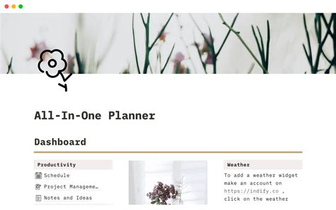 All In One Planner Notion Template