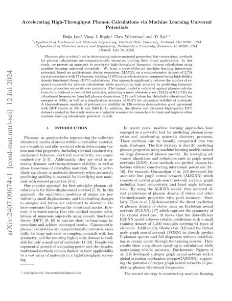 Pdf Accelerating High Throughput Phonon Calculations Via Machine Learning Universal Potentials