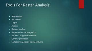 Raster Data Analysis PPTX