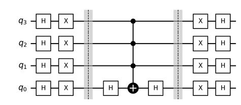 Quantum Gate Implementing The Reflection In Grover S Algorithm With