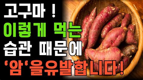 전 국민 99 가 모르는 건강한 고구마의 비밀 Youtube