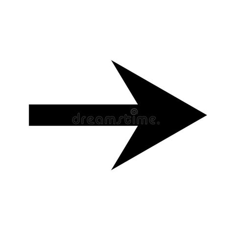 Straight Pointed Arrow Icon Black Arrow Vector Illustration Black Direction Pointer Stock Straight Pointed Arrow Icon Black Arrow Vector Illustration Black Direction Pointer Stock