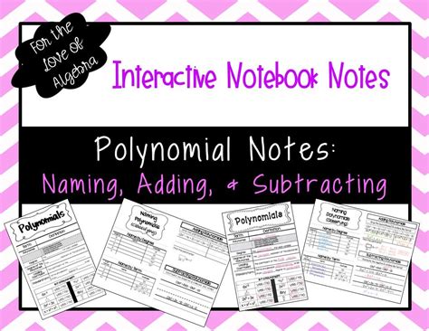 Polynomial Notes Interactive Notebook Interactive Notebooks
