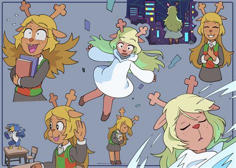 Noelle Holiday And Berdly Deltarune Drawn By Houten Dre A Mer