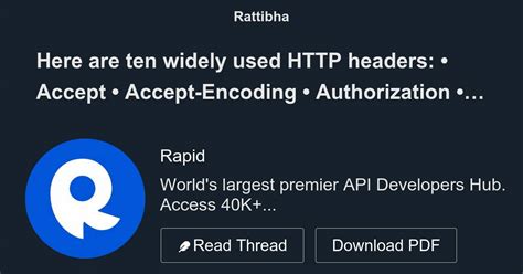 Here Are Ten Widely Used Headers • Accept • Accept Encoding