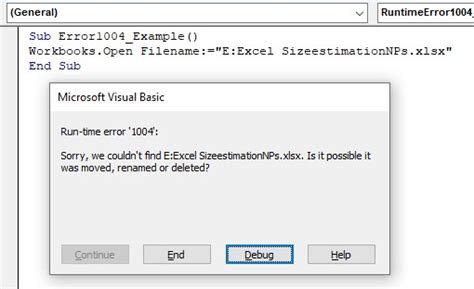 Vba 1004 Error Definition Top 6 Run Time Errors With Solutions