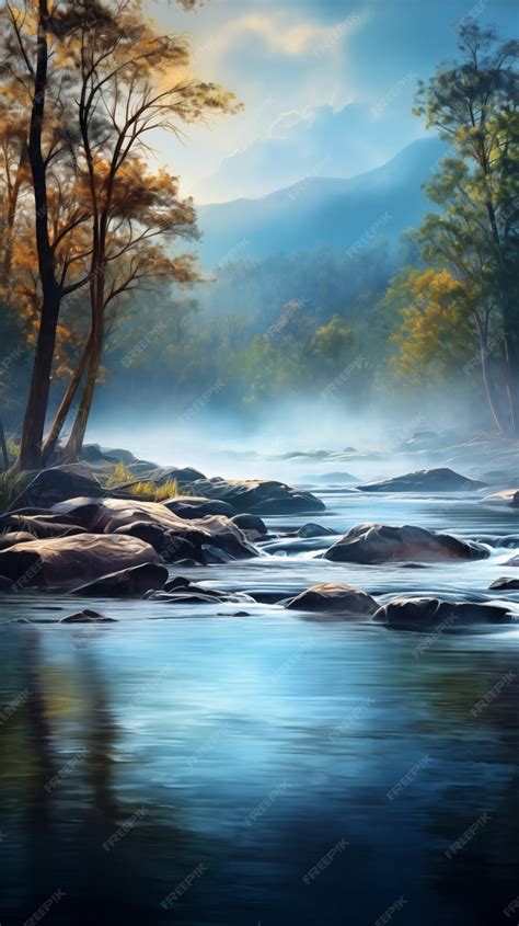 Premium Photo Beautiful River Landscape Wallpaper And Background
