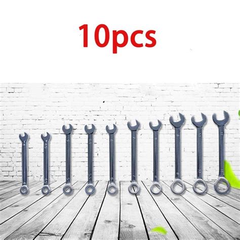 10 Piece Mini Spanner Blue Set Hand Tools Key Ring Spanner Explosion