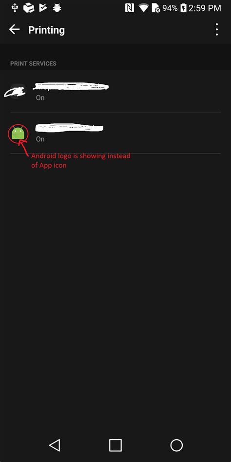 Android App Icon Does Not Appear On Upgrade Under Settingsprinting