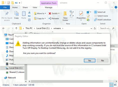Add Turn Off Display Context Menu In Windows