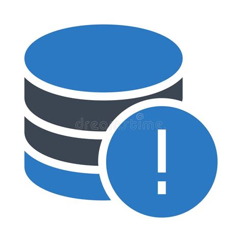Icono Doble Del Color De Los Glyphs Del Error De La Base De Datos Stock