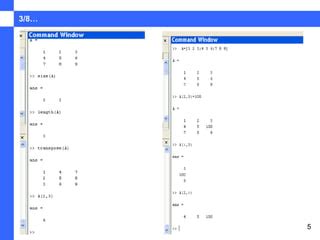 Chapter Commands At MATLAB Command Window PPT Physics Science